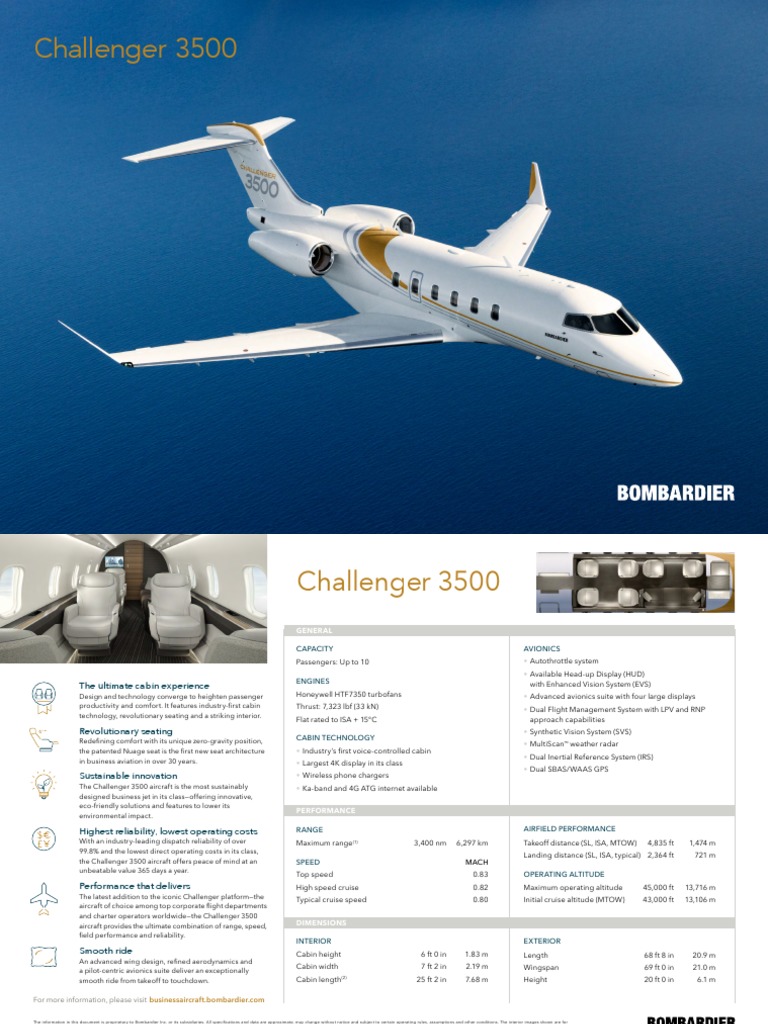 Challenger 3500 | PDF | Aeronautics | Aerospace Engineering