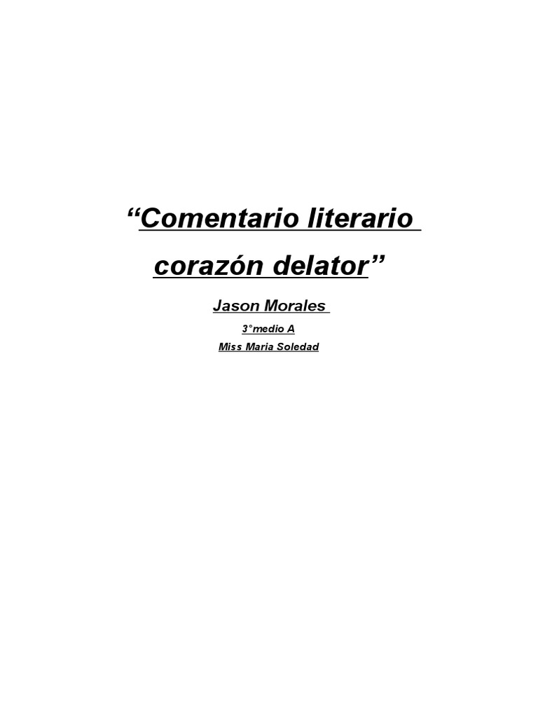 Frases del "Corazón Delator" de Poe | PDF | Edgar Allan Poe