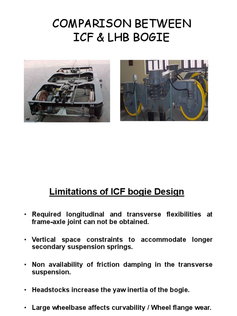 Comparison Between Icf and Fiat Bogie | PDF | Vehicle Technology | Rail ...