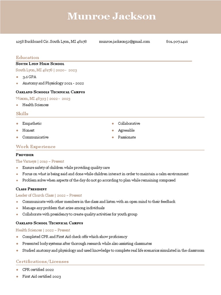 Resume Jackson | PDF