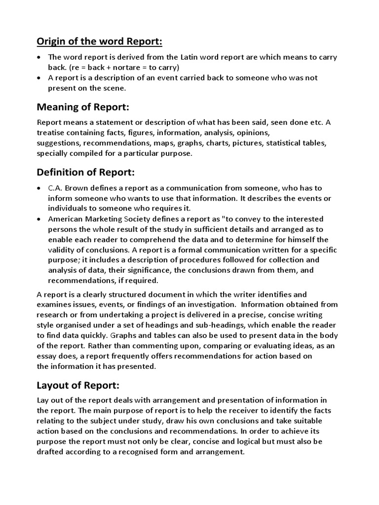 Report Writing | PDF | Information | Accuracy And Precision