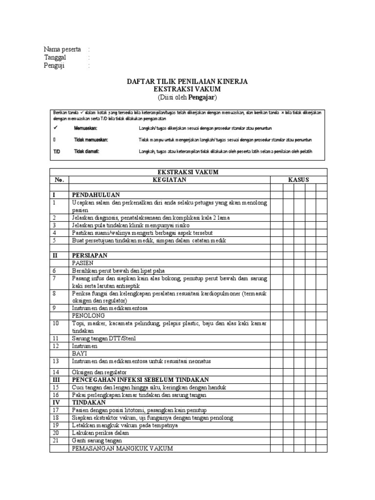 Daftar Tilik e Vakum | PDF