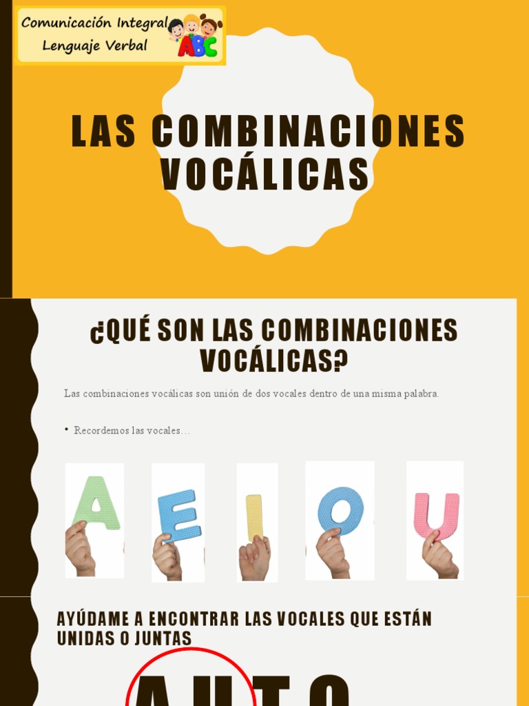 Las Combinaciones Vocálicas | PDF