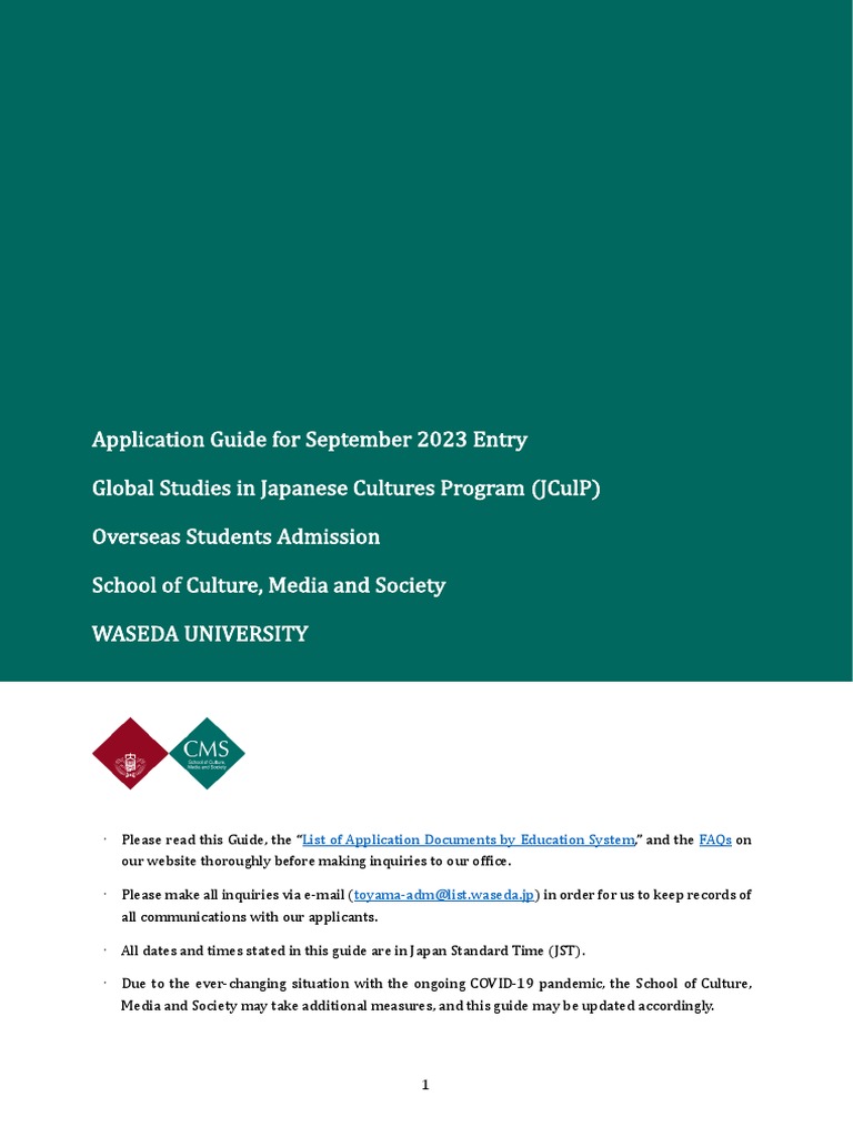 2023 - Application Guide For Overseas Students | PDF | University And ...