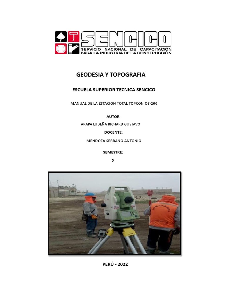 Manual de Topcon Os-200 - Gustavo | PDF | Informática