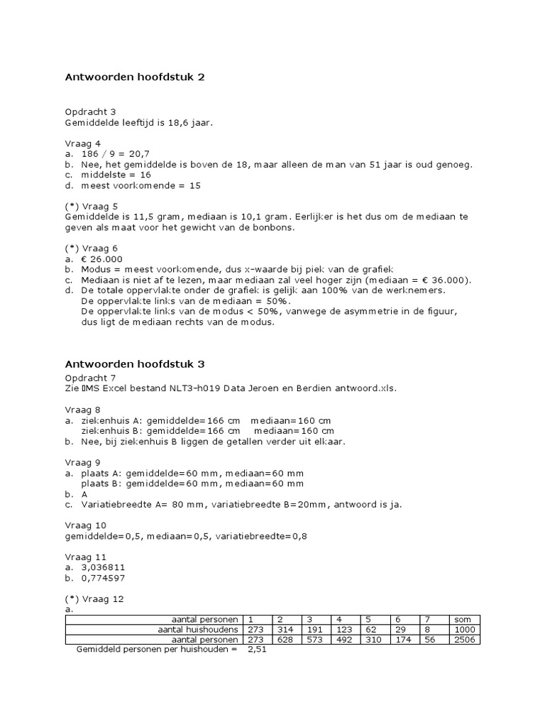 Antwoorden Hoofdstuk 2 | PDF