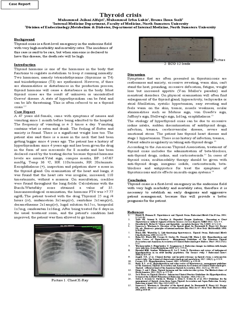 Thyroid Crisis: Case Report | PDF | Hyperthyroidism | Thyroid