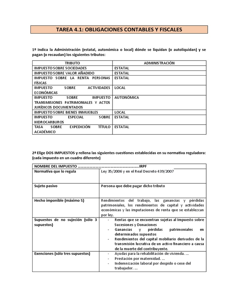 Tarea 4.1 HECHA | PDF | Impuestos | Finanza pública