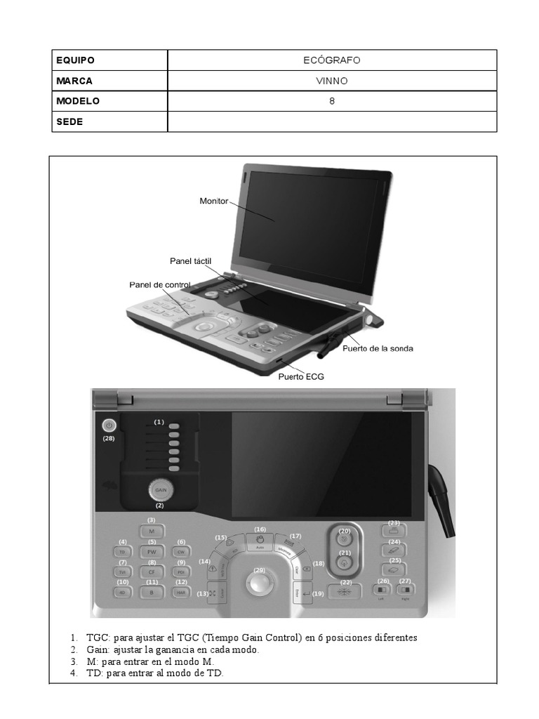 Guia_Rapida_Ecografo_Vinno_8.docx (1) | PDF | Informática