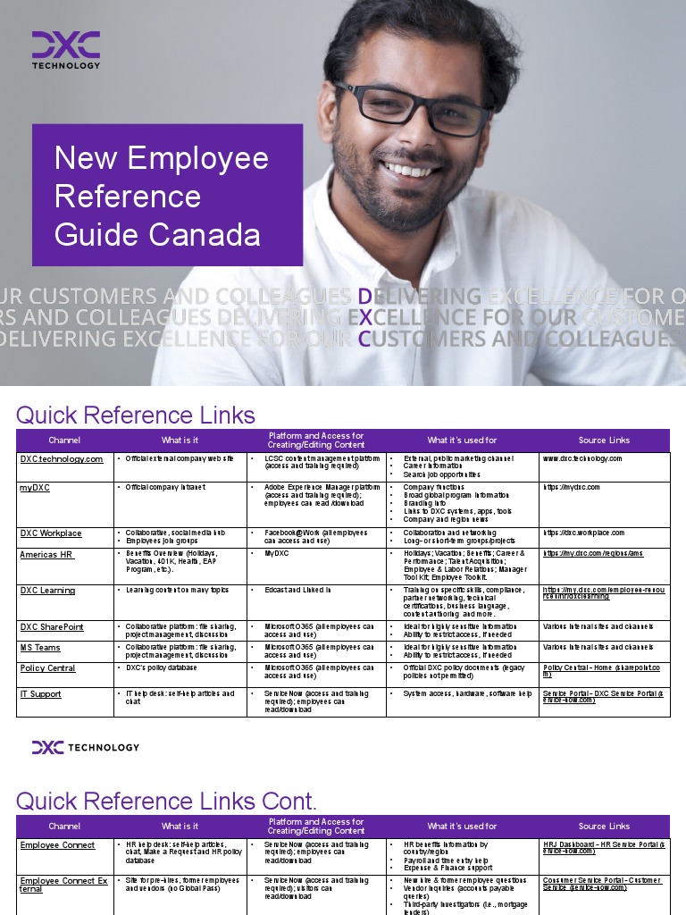 New Employee Reference Guide - CANADA | PDF | Share Point | Business