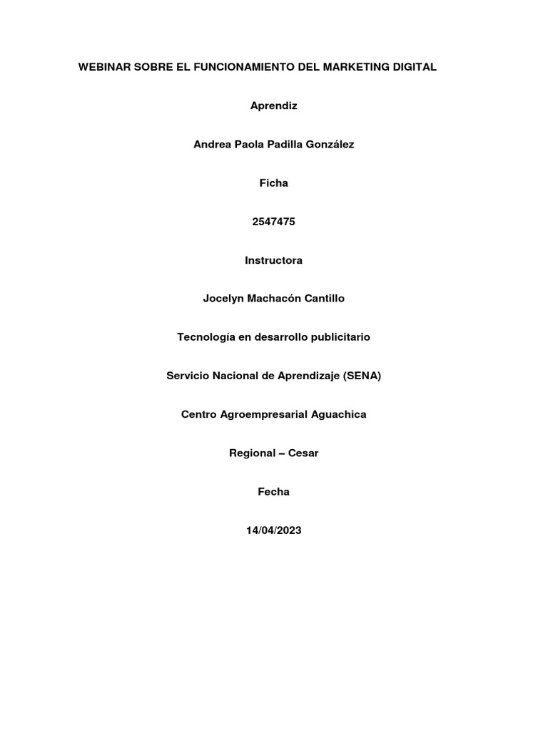 Webinar Andrea Pdf Marketing Internet