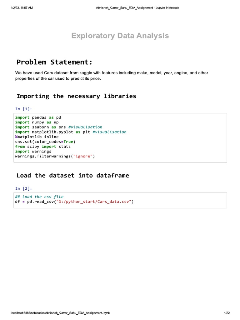 EDA Assignment | PDF