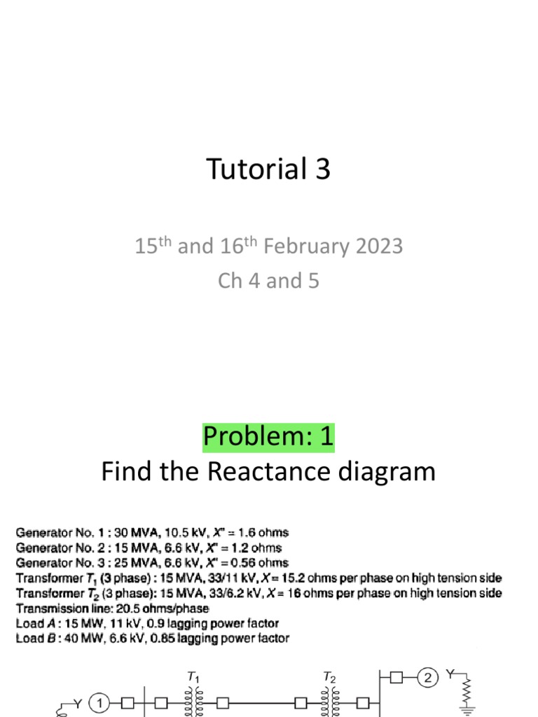 Tutorial 4 | PDF | Transformer | Electric Power Transmission