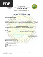 Barangay Endorsement Letter | PDF