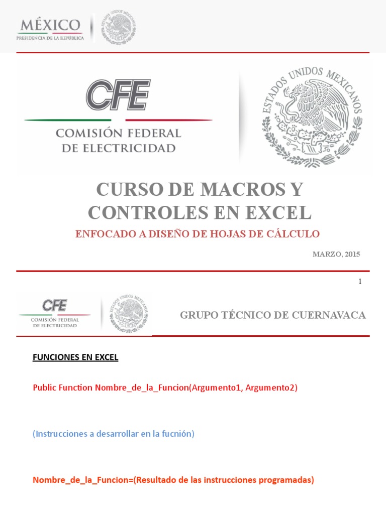 Presentación - Macros Controles Excel | PDF