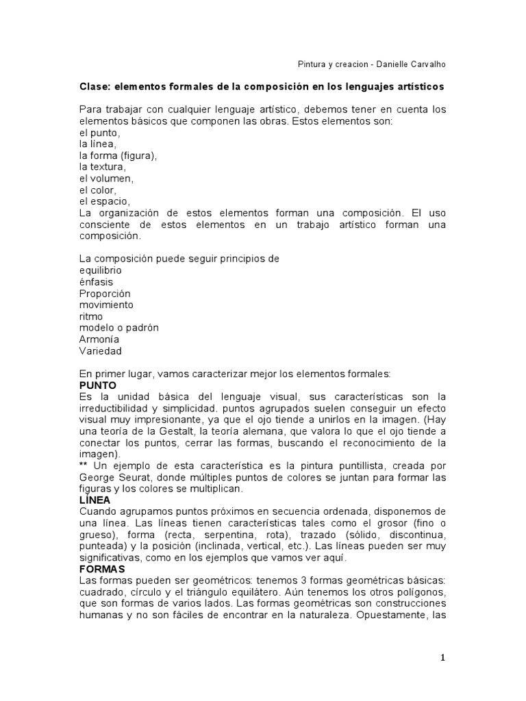 Elementos Formales | PDF | Composición (artes visuales) | Color