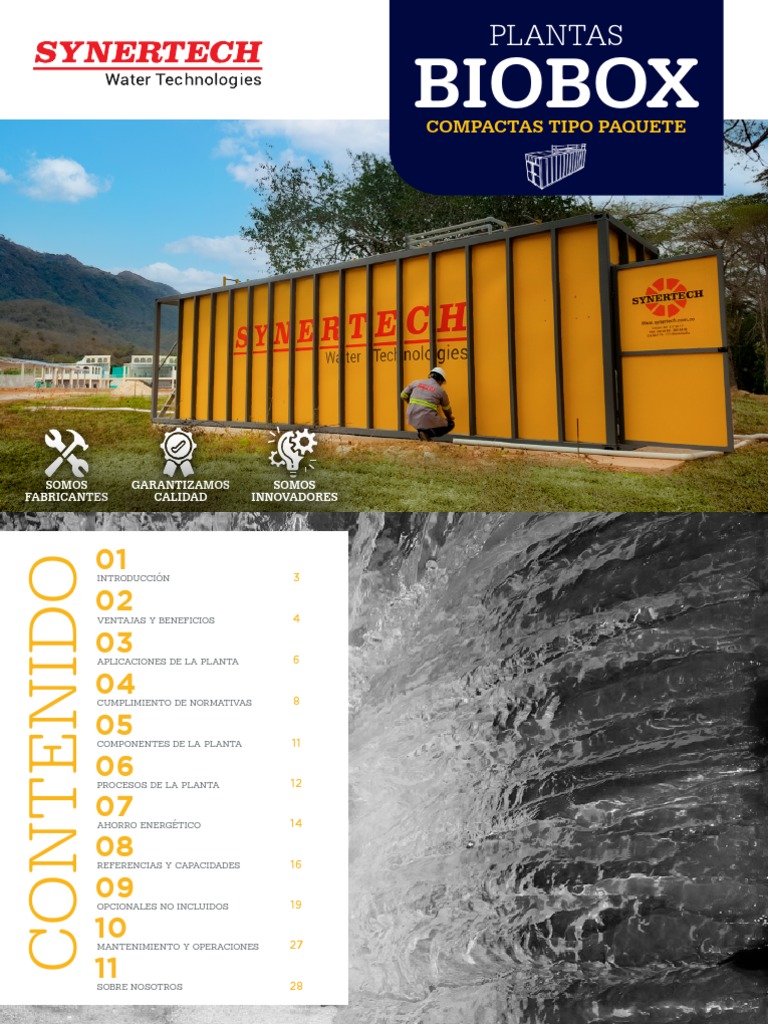 Catalogo Biobox | PDF | Tratamiento de aguas residuales | Aguas residuales