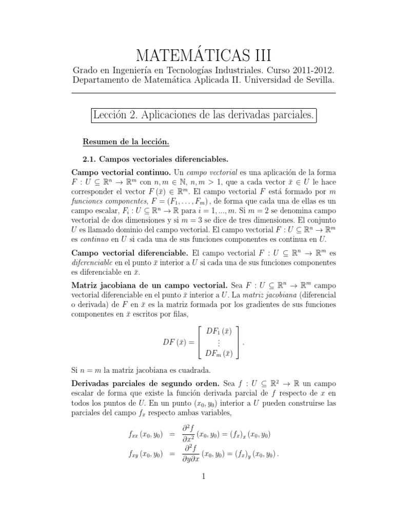 TEMA2 Aplic Deriv Parc | PDF | Degradado | Vector Euclidiano