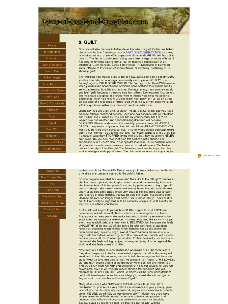 Guilt | PDF | Guilt (Emotion) | Love