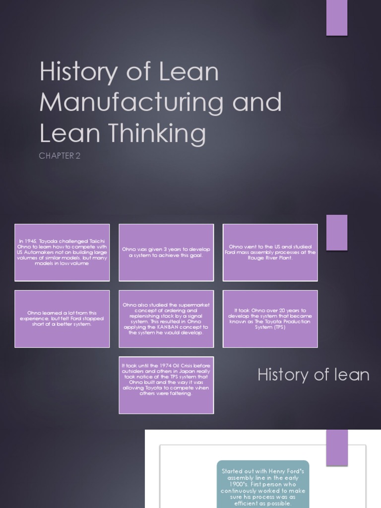 History of Lean Manufacturing Evolution | PDF | Lean Manufacturing ...