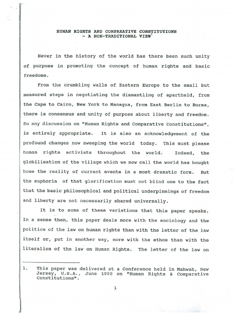Albert Fiadjoe Human Rights and Comparative Constitutions A Non ...