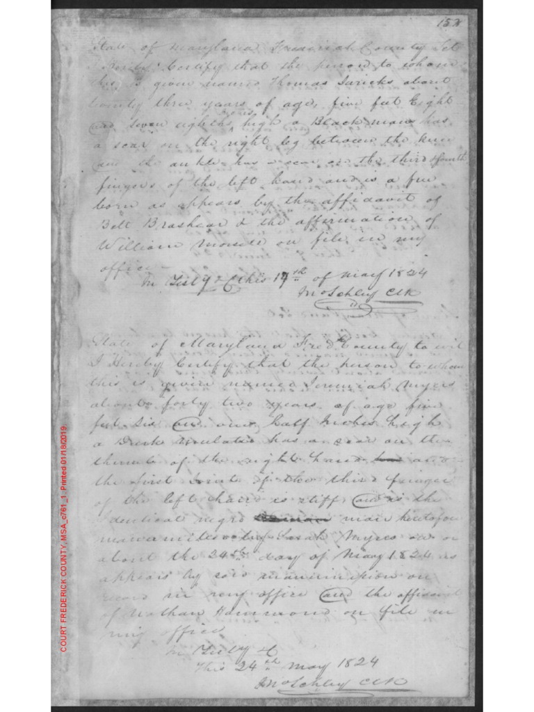 Thomas Juricks' Freedom Papers | PDF