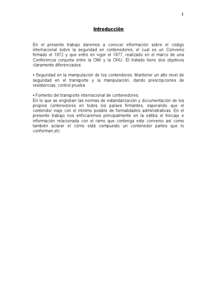 Codigo CSC - Código Internacional Sobre La Seguridad en Contenedores ...