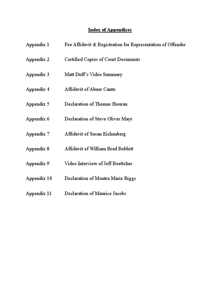 Legal Document Appendices | PDF | Common Law | Crimes