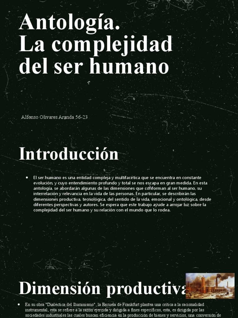 Antología. La Complejidad Del Ser Humano | PDF | Significado de la vida ...