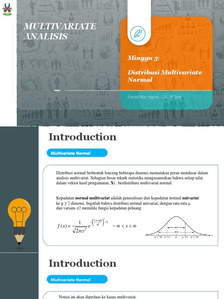 Multivariate Analisis: Minggu 3: Distribusi Multivariate Normal | PDF