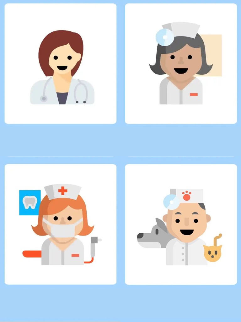 Professions Memory Game Cards | PDF