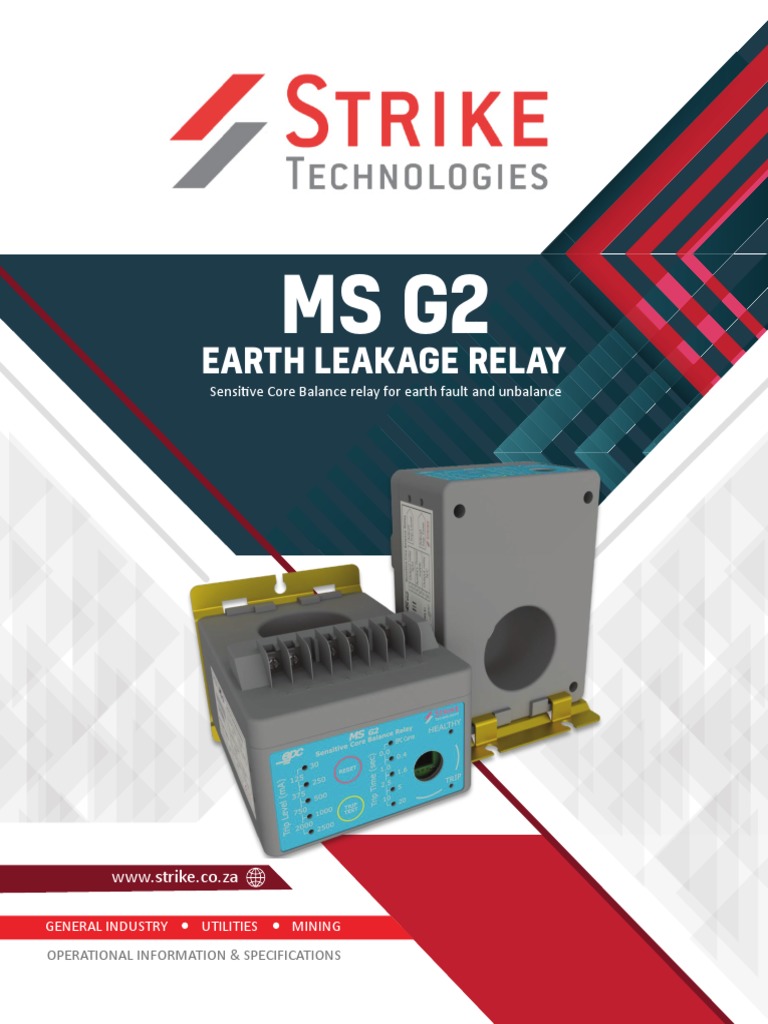 Earth Leakage Relay: Sensitive Core Balance Relay For Earth Fault and ...