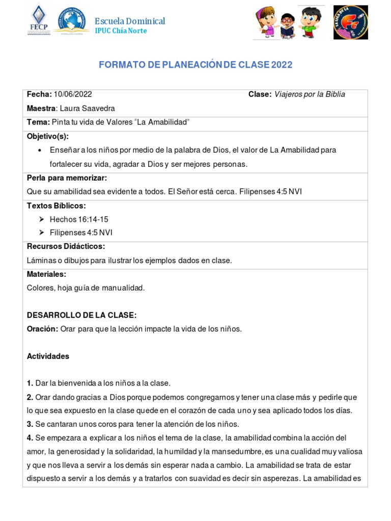 Formato de Clase Ed Chía Norte. 11.06.2022 | PDF | Oración