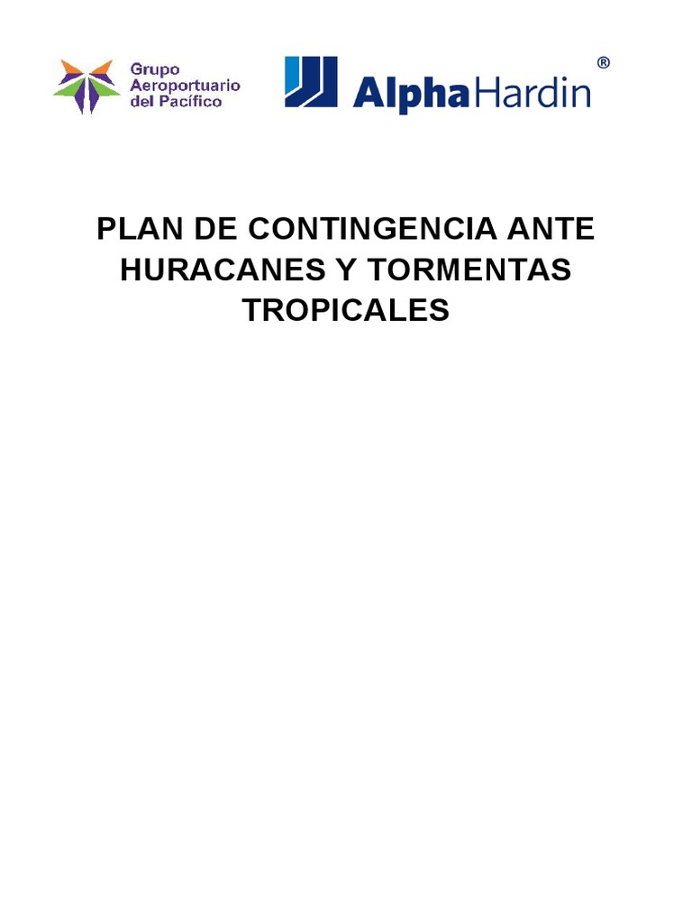 Plan de Contingencia Ante Huracanes Y Tormentas Tropicales | Descargar gratis PDF | Ciclones ...
