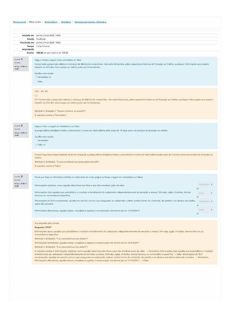 IDCO 2023 - Módulo V | PDF