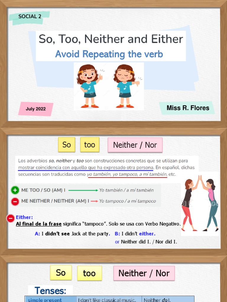 So, Neither, and Question Tags | PDF | Linguistics | Languages