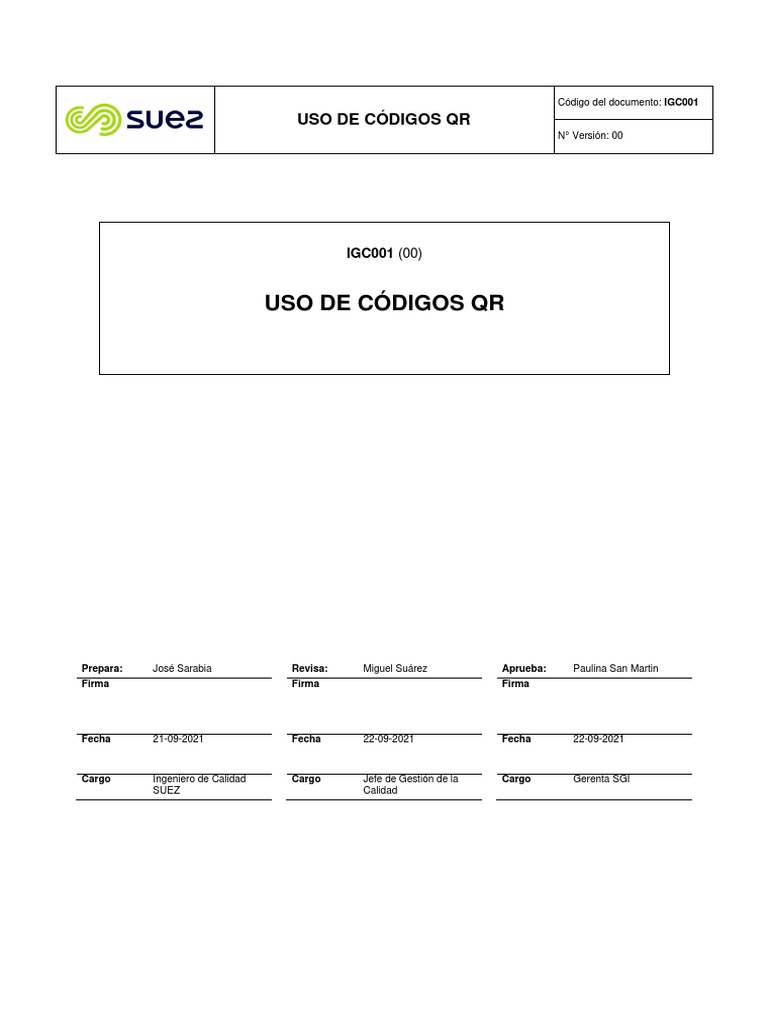 IGC001 Uso de Códigos QR | PDF | Código QR | Informática