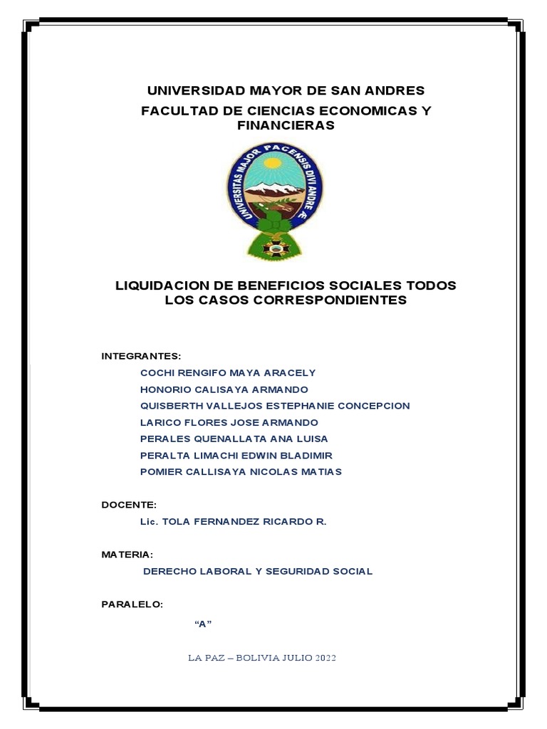 LIQUIDACIÓN DE BENEFICIOS SOCIALES) para Imprimir 7 | PDF | Derecho laboral | Salario