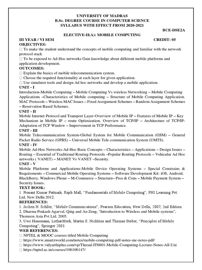 Mc-Unit I | PDF | Channel Access Method | Computer Network