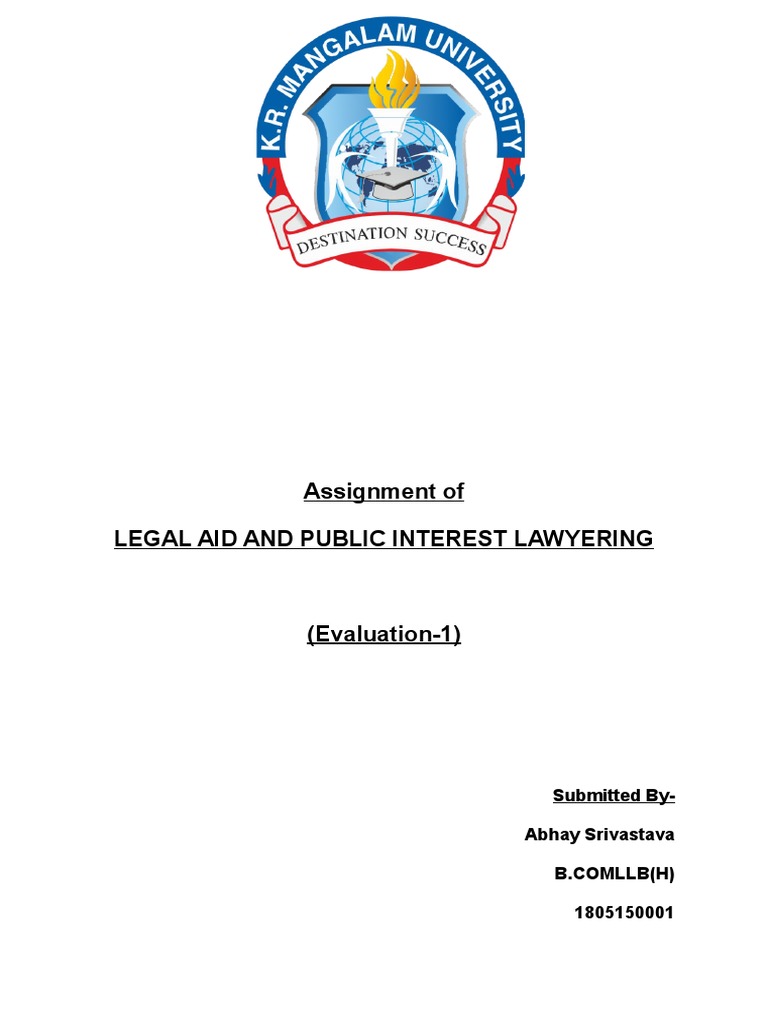 Assignment of Legal Aid | PDF | Legal Aid | Lawsuit