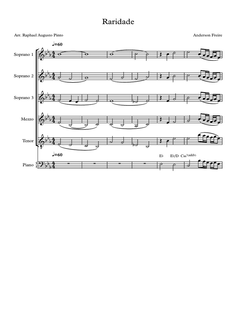 Raridade - Vocal Score | PDF