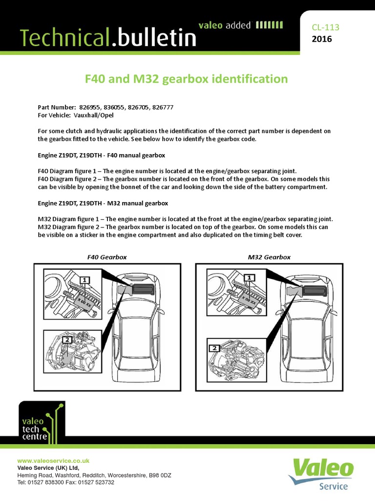 F40 and M32 Gearbox Identification Guide | PDF