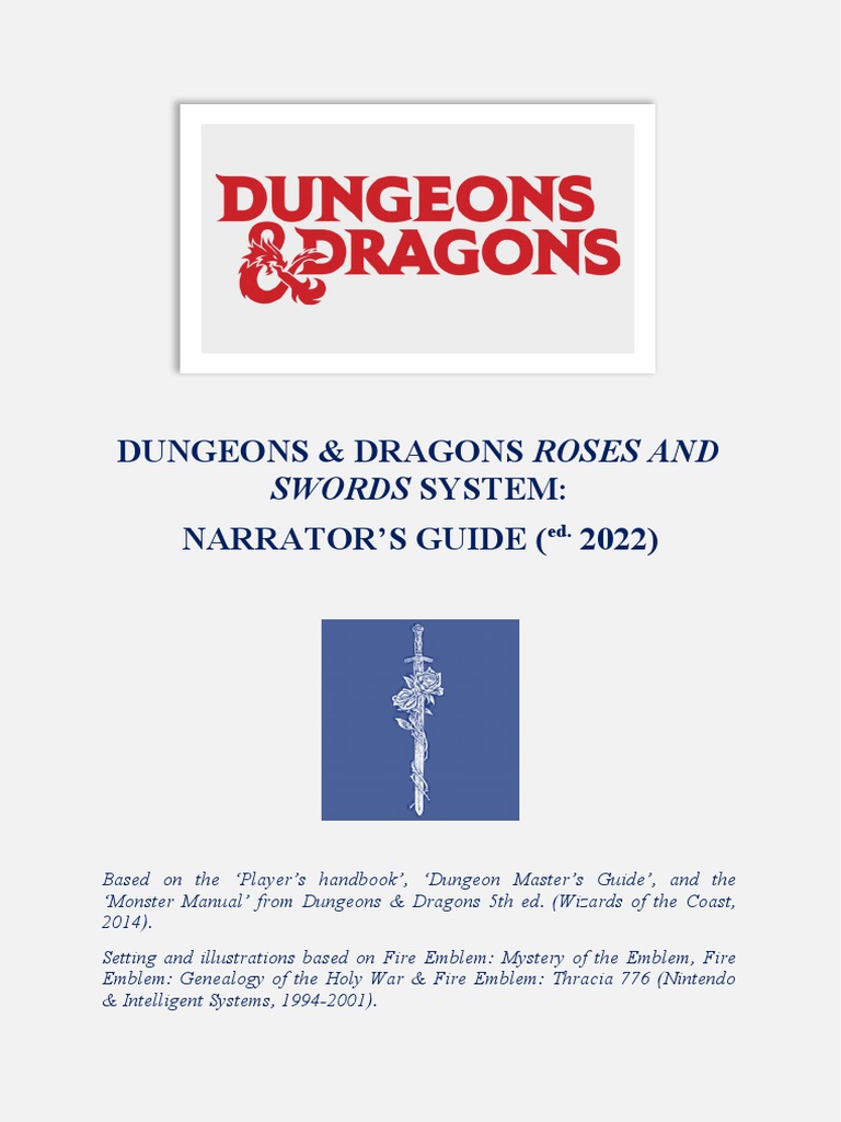 The Narrator's Guide to Crafting Immersive Adventures in the World of Roses and Swords | PDF ...