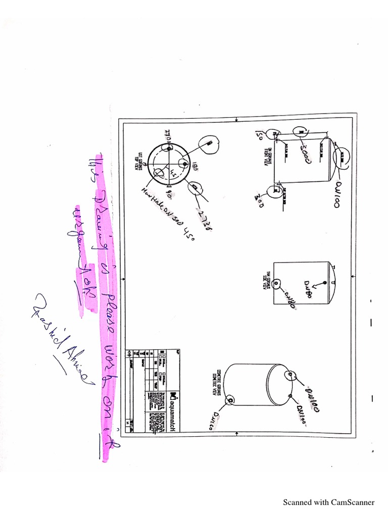 20M3 FRP Tank Drawing | PDF
