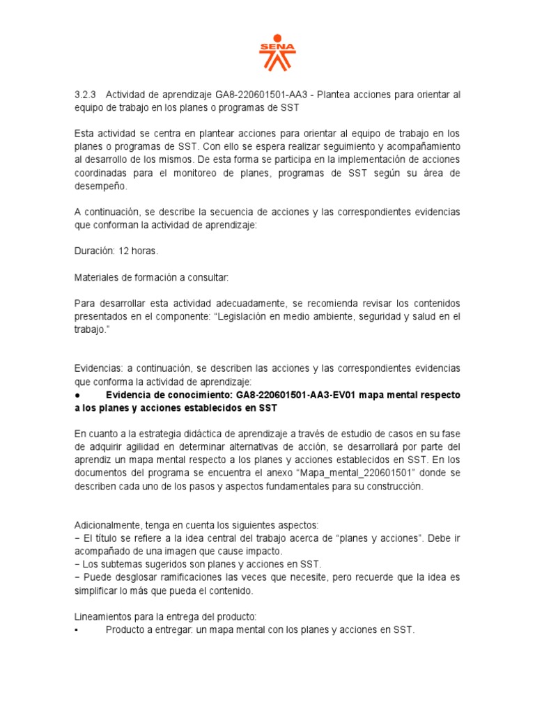 Evidencia de Conocimiento: GA8-220601501-AA3-EV01 Mapa Mental Respecto ...