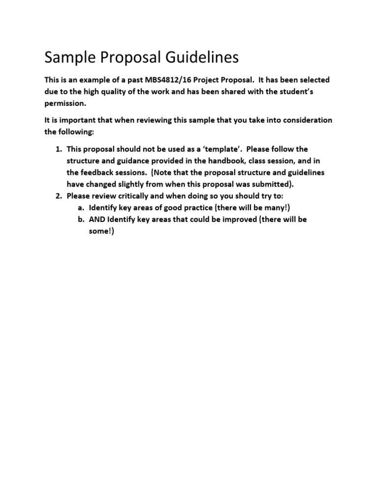 Sample Proposal Guidelines | PDF | E Commerce | Quantitative Research