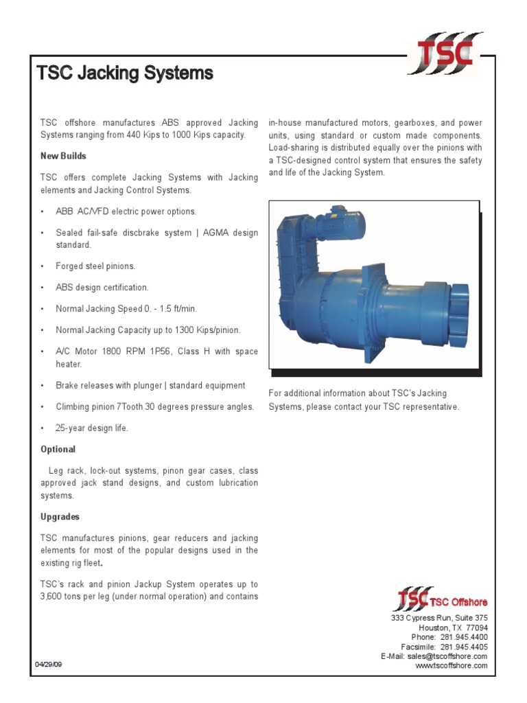 TSC - Jacking Systems | PDF | Anti Lock Braking System | Vehicle Technology