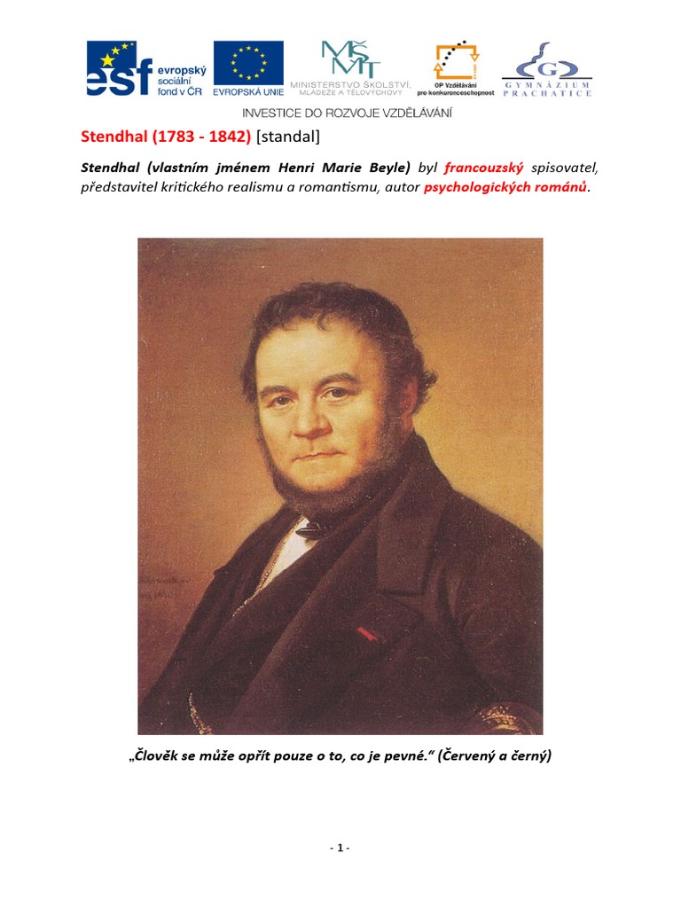Stendhal (1783 - 1842) : (Standal) | PDF