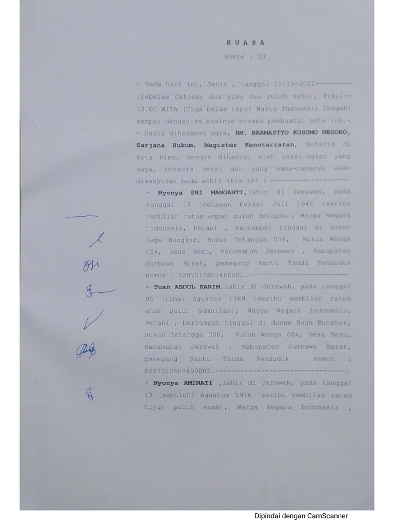 Surat Kuasa Notaris | PDF