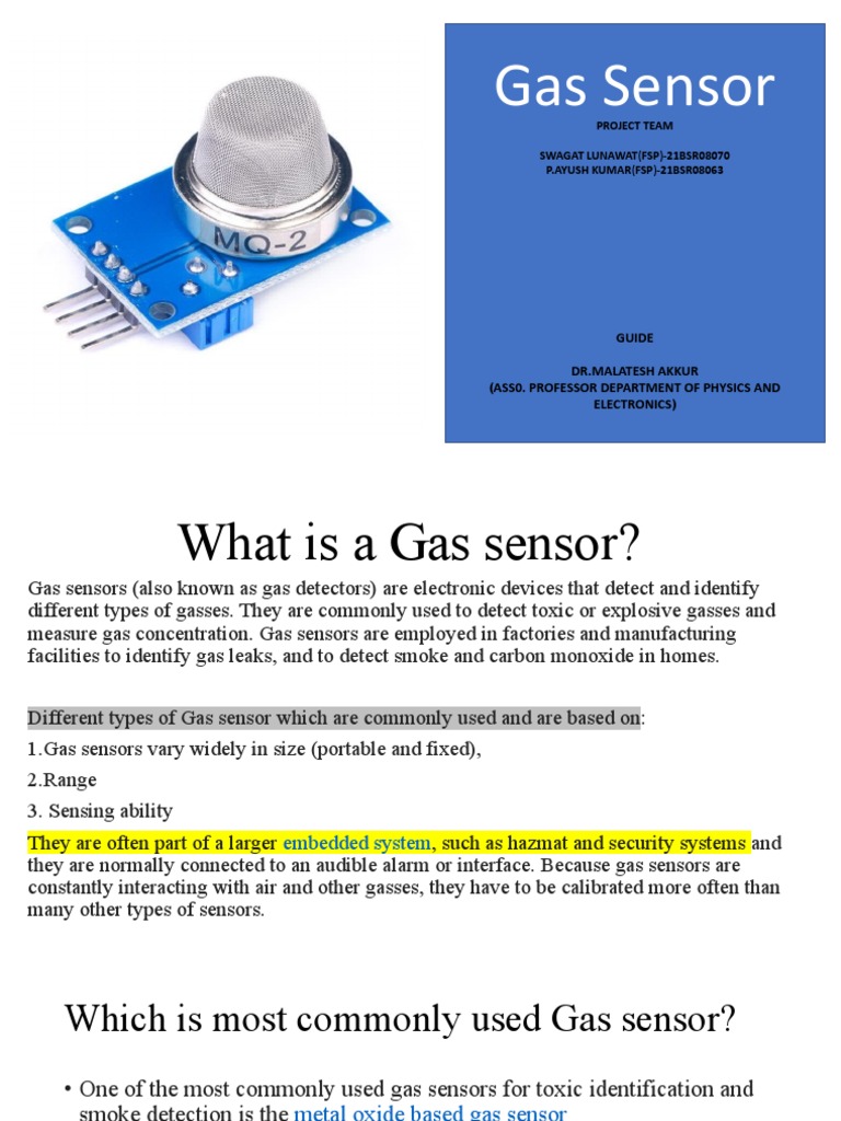 Overview of Gas Sensors and Their Uses | PDF | Applied And ...